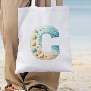 Beach Time Alphabet Clipart - Watercolor Letters Set, Coastal ABC ...