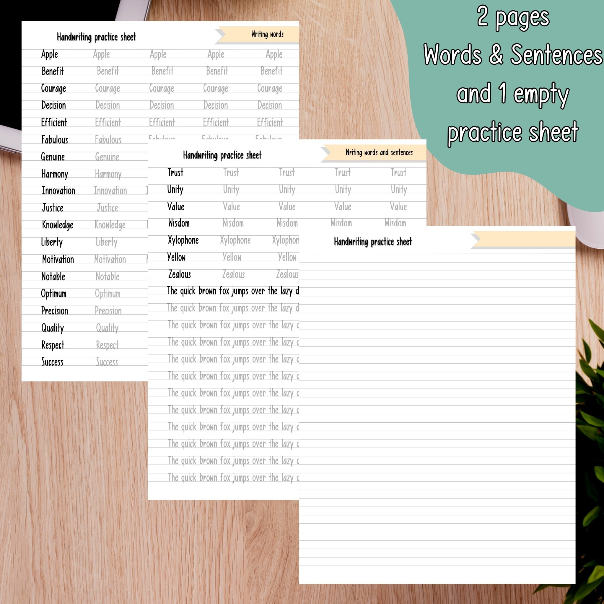 Neat Handwriting Practice Sheets, Alphabet Writing Practice, Printable ...