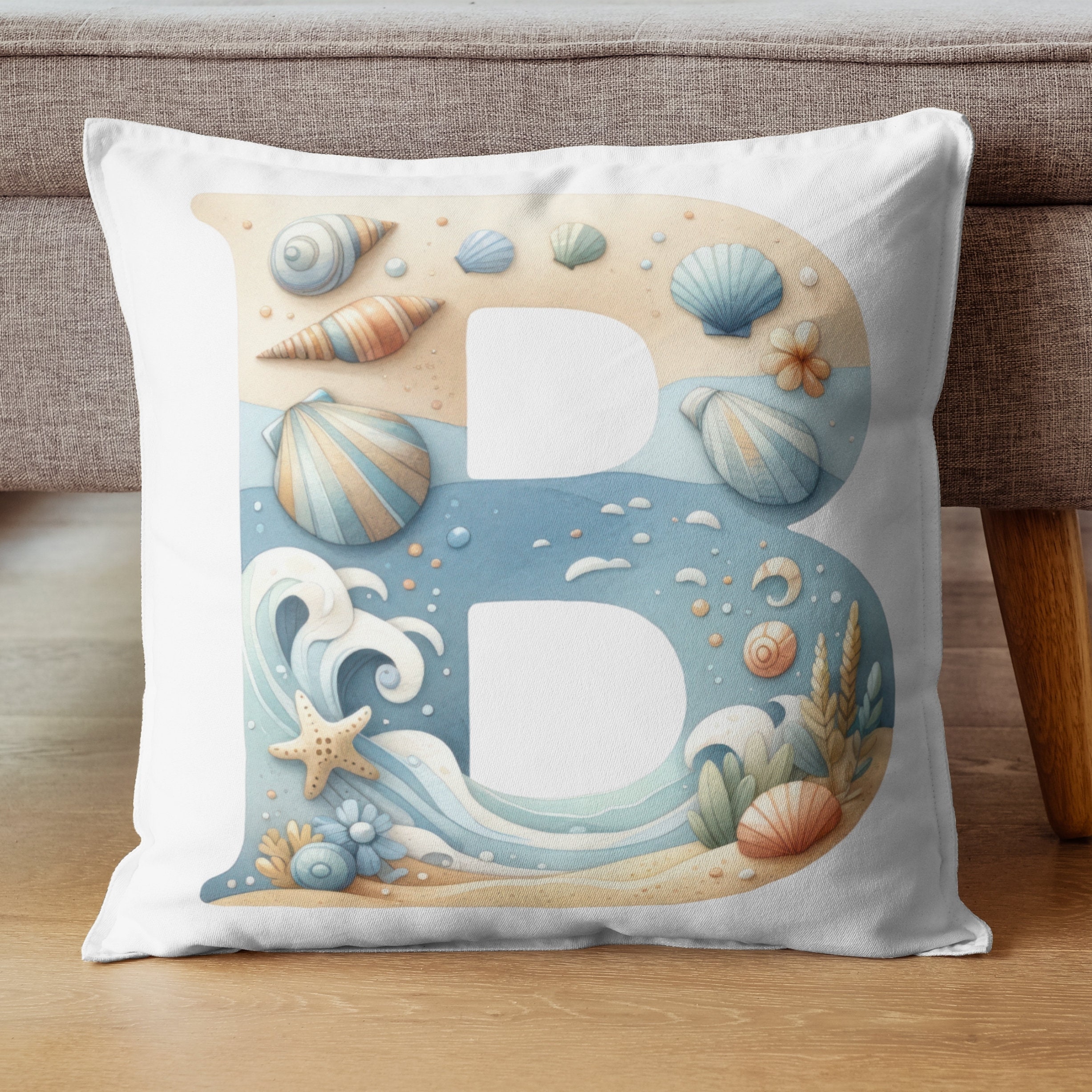 Beach Time Alphabet Clipart - Watercolor Letters Set, Coastal ABC ...