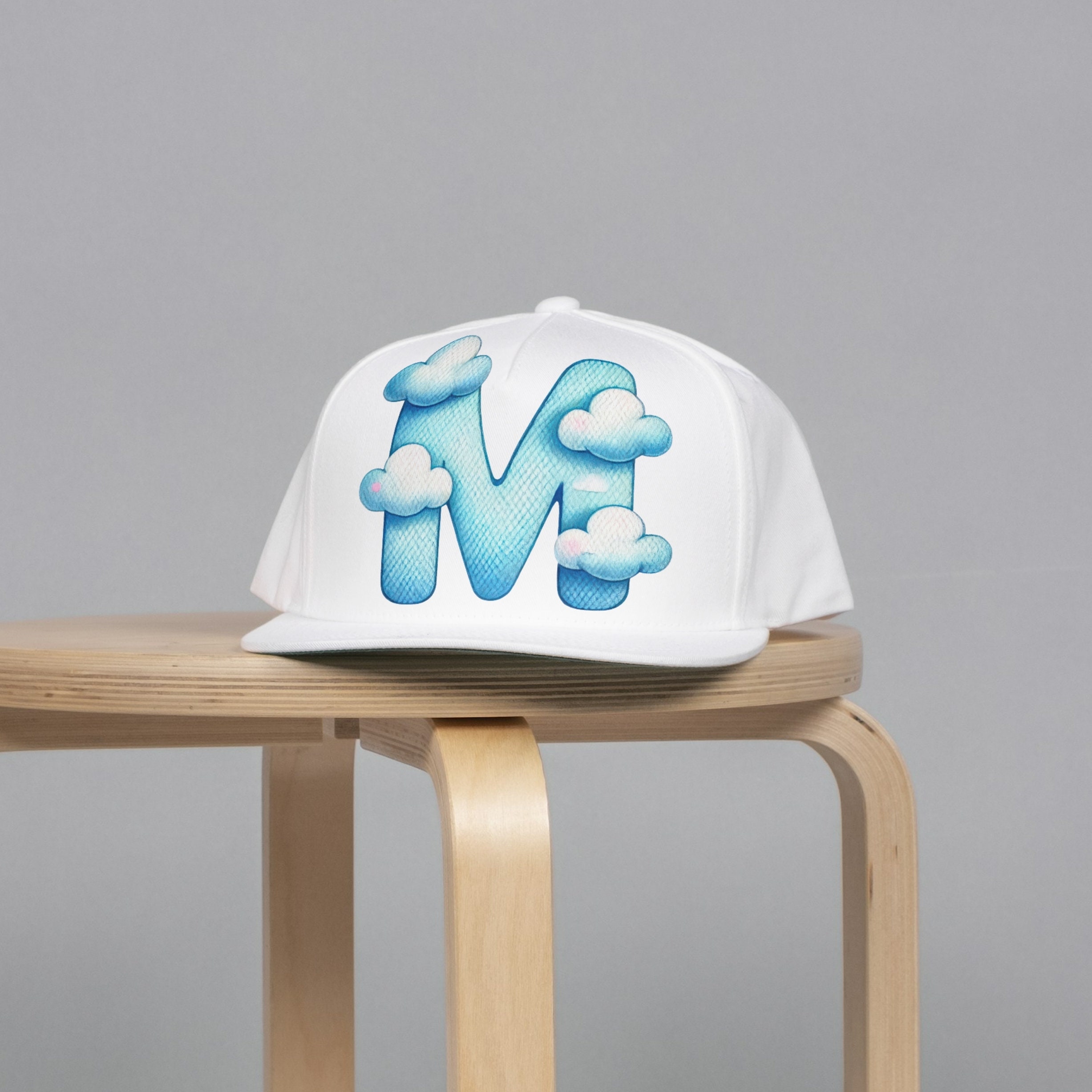 Blue Skies With Clouds Alphabet Clipart Watercolor Letters Set, Digital ...