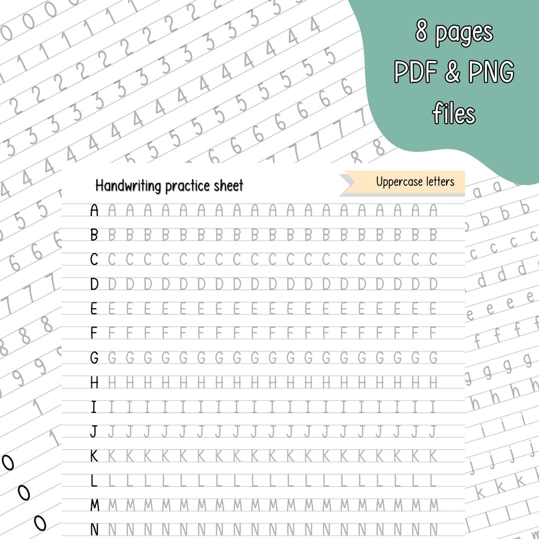 Neat Handwriting Practice Sheets, Alphabet Writing Practice, Printable ...