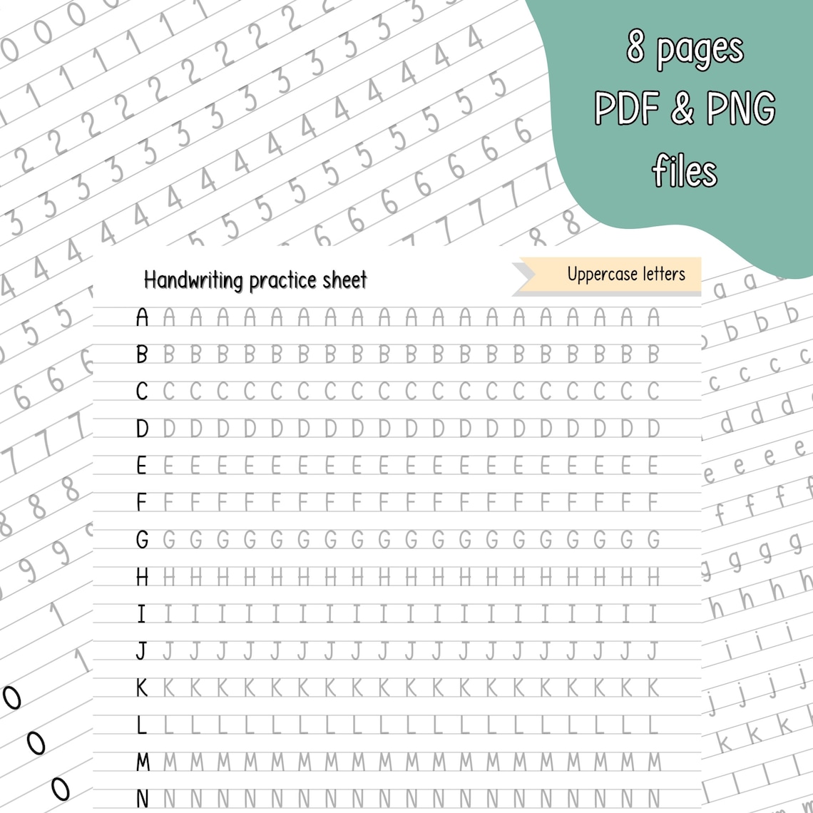 Neat Handwriting Practice Sheets, Alphabet Writing Practice, Printable ...