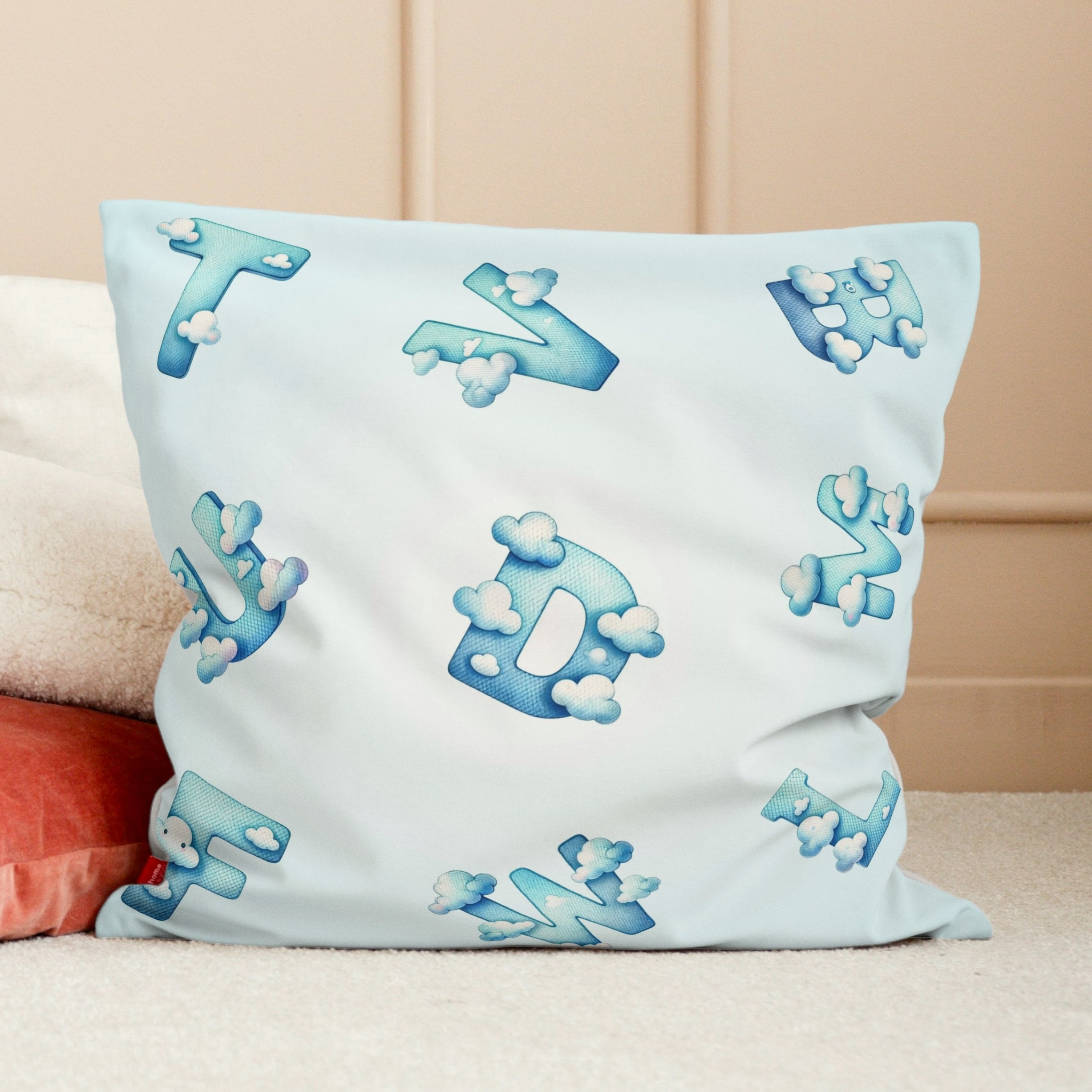 Blue Skies With Clouds Alphabet Clipart - Watercolor Letters Set ...