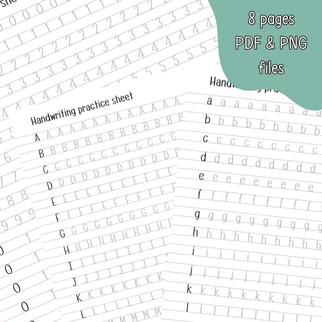 Neat Handwriting Practice Sheets, Alphabet Writing Practice, Printable ...