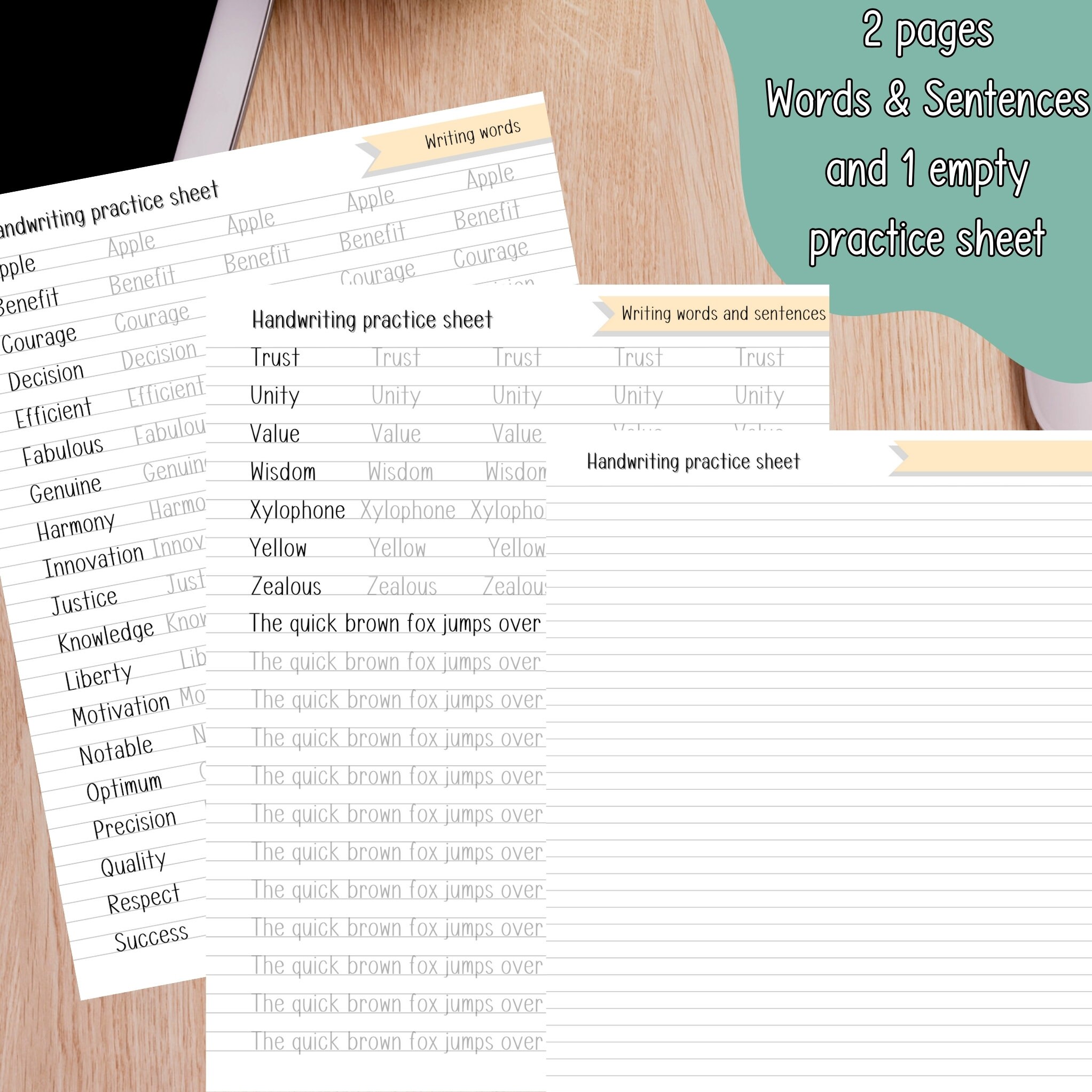Neat Handwriting Practice Sheets, Alphabet Writing Practice, Printable ...