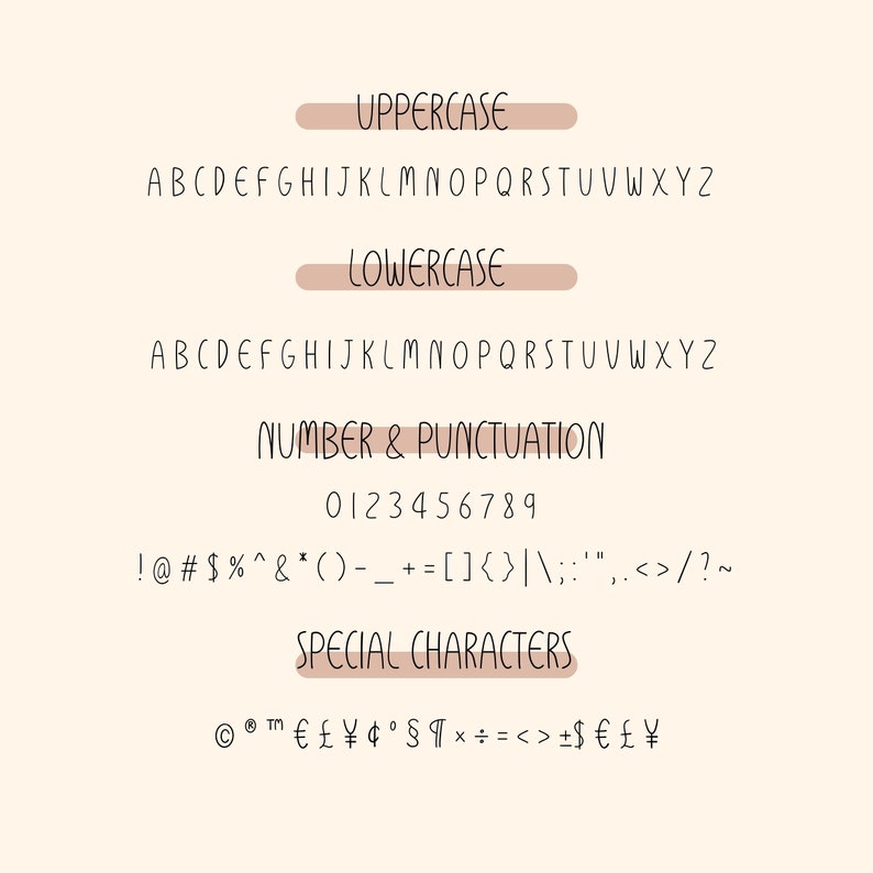 Handwritten Font, Goodnotes, Simple Font, Study Font, Digital Note Cute ...