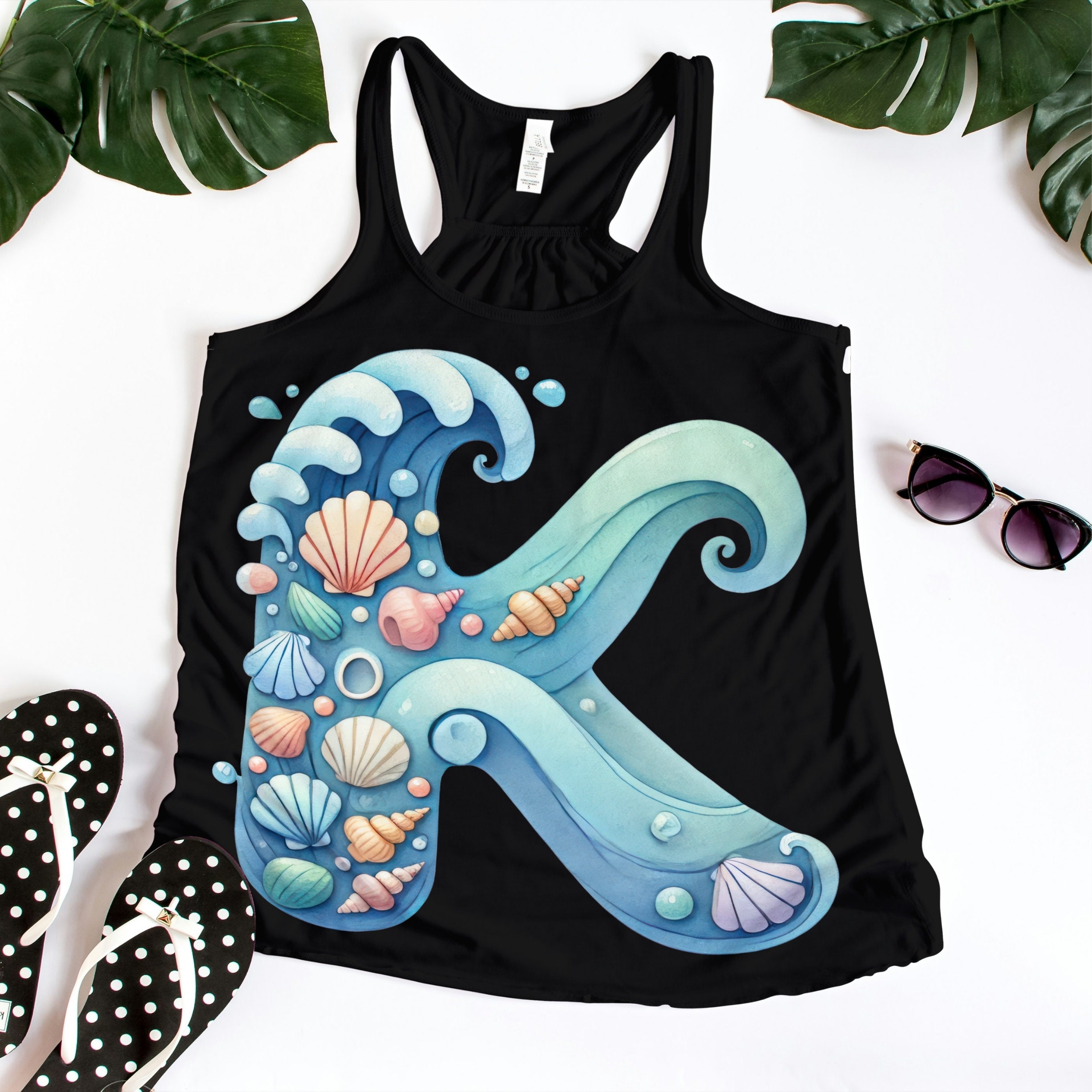 Wave of Ocean Alphabet Clipart - Watercolor Letters, Coastal ABC ...