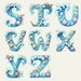 Wave of Ocean Alphabet Clipart - Watercolor Letters, Coastal ABC ...