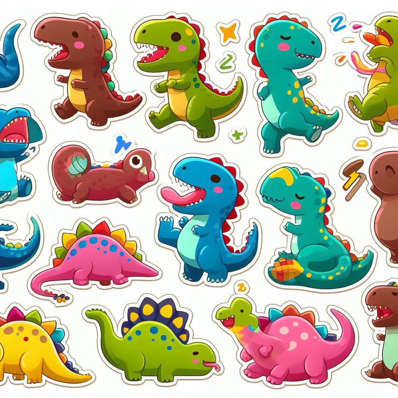 Dinosaur Stickers/stikers for Children - Etsy