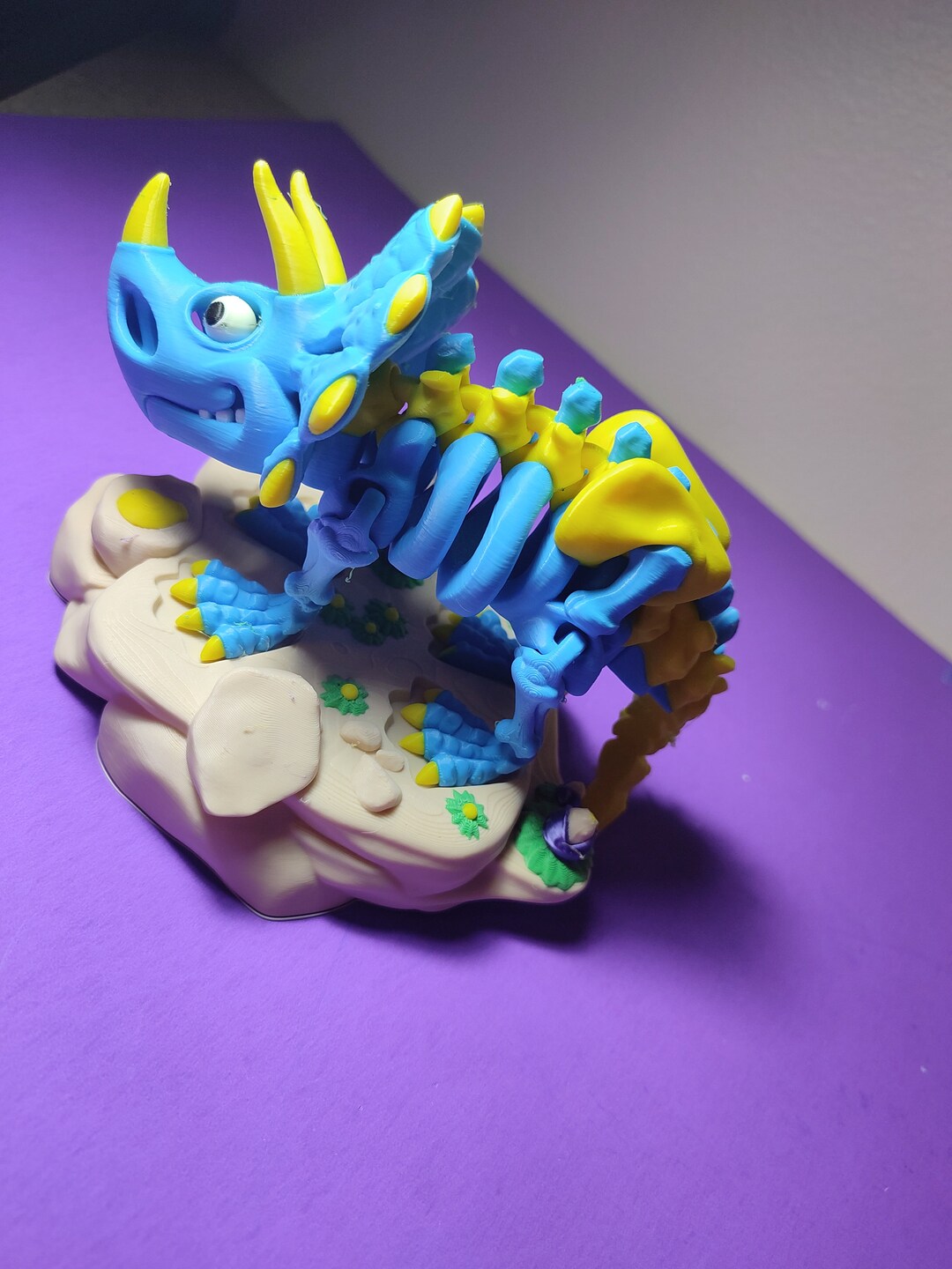 Smirking Quirky Articulated Triceratops Skeleton - Etsy