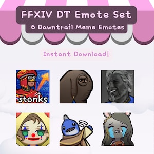 Final Fantasy XIV Dawntrail Meme Emote Set Funny Gamer Emotes for ...