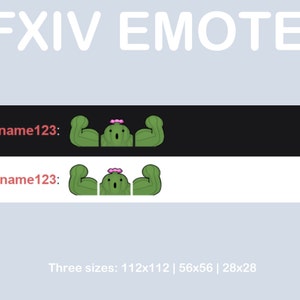 FFXIV Cactuar Cactus Flexing Emote Set, Cute Gaming Cactus Handmade ...