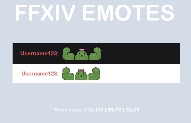 FFXIV Cactuar Cactus Flexing Emote Set, Cute Gaming Cactus Handmade ...