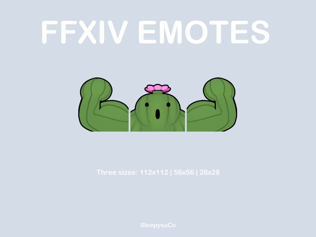 FFXIV Cactuar Cactus Flexing Emote Set, Cute Gaming Cactus Handmade ...