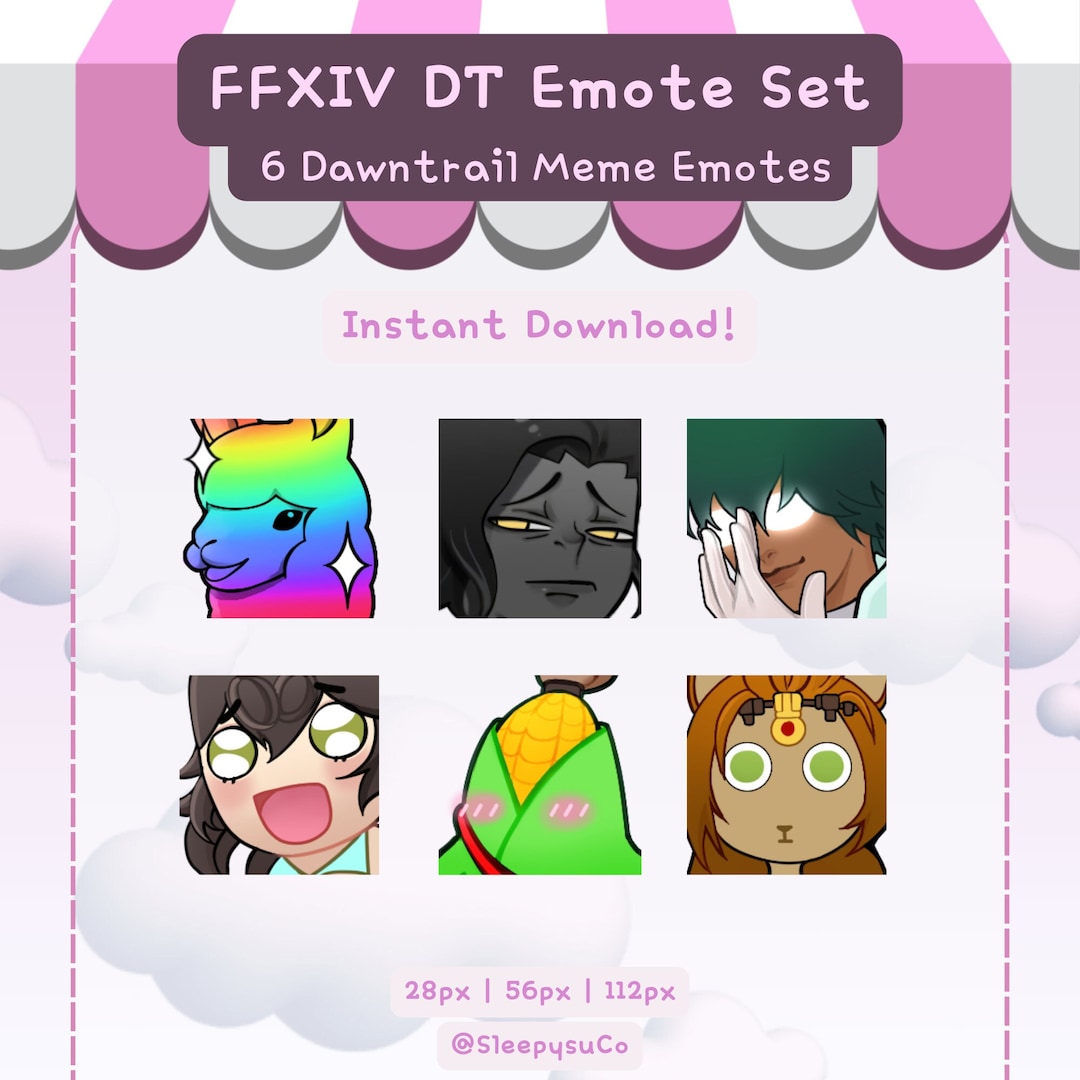 Final Fantasy XIV Emotes Cute Emoji Bundle, Handmade Dawntrail Edition ...