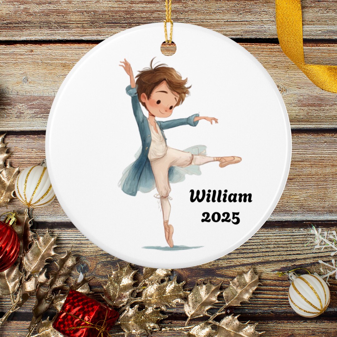 Personalized Dancing Boy Ballerina Danseur Ceramic Ornament - Etsy