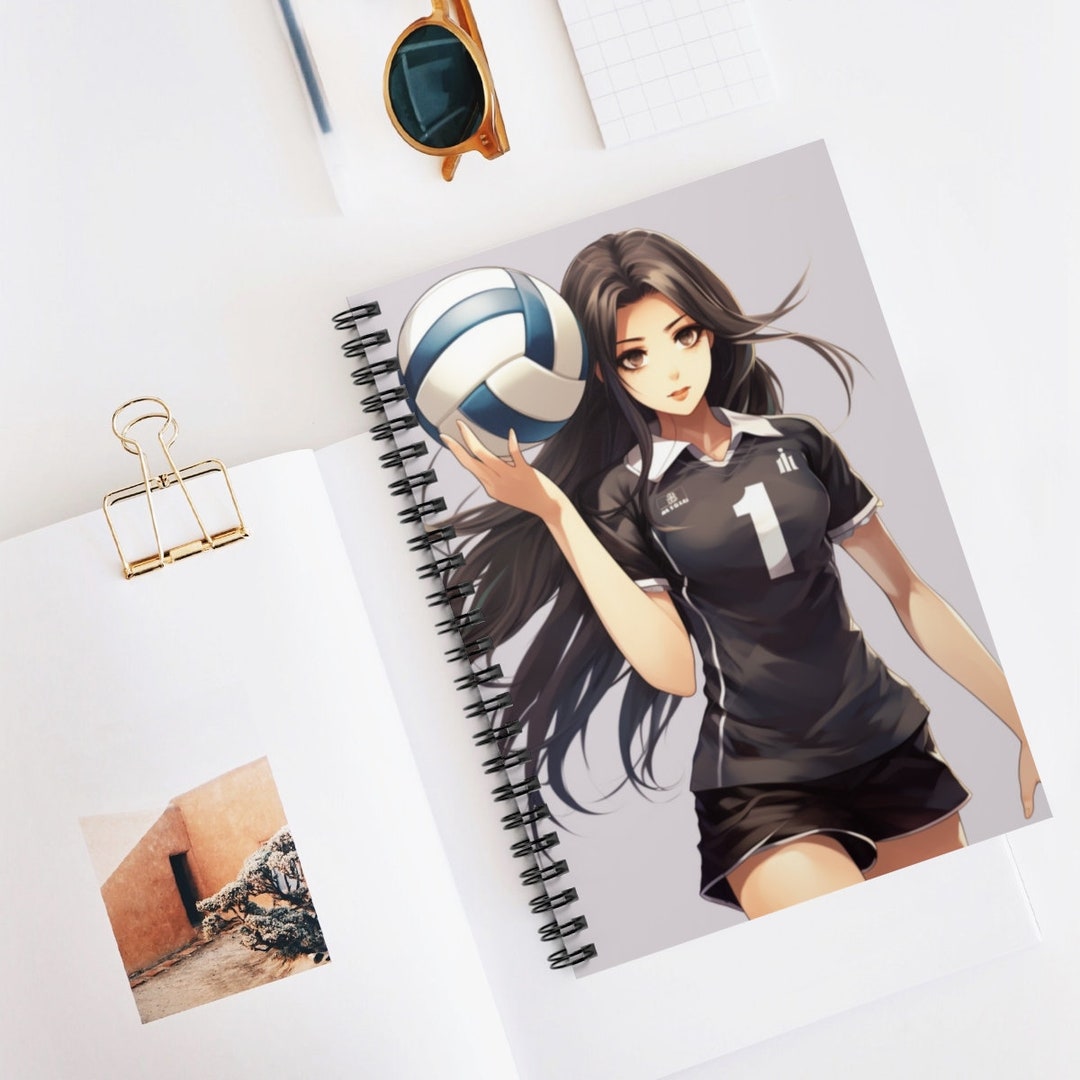 Anime Volleyball Player Spiral Notebook - Ruled Line - Etsy