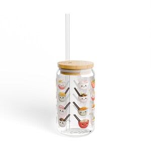 Ramen Kawaii Glass, 16oz Unique Glassware For, Kawaii Drinkware, Lily ...