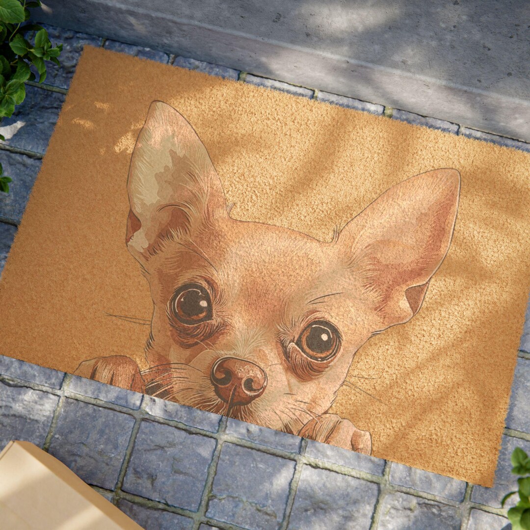 Chihuahua Dog Doormat, Chihuahua Doormat, Hello Doormat, Dog Door Mat ...