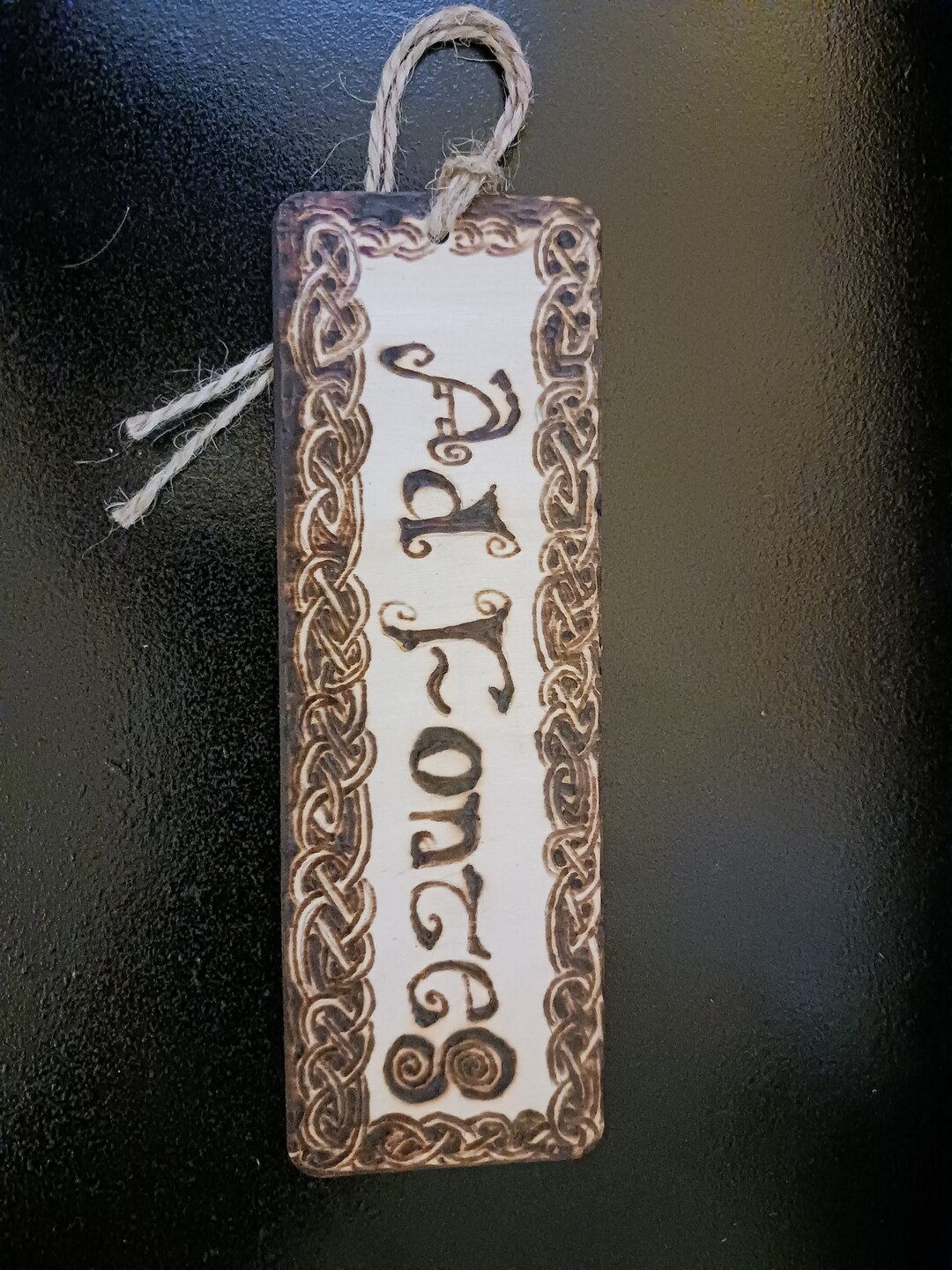 Ad Fontes latin: Back to the Sources Hand-woodburned Bookmark - Etsy