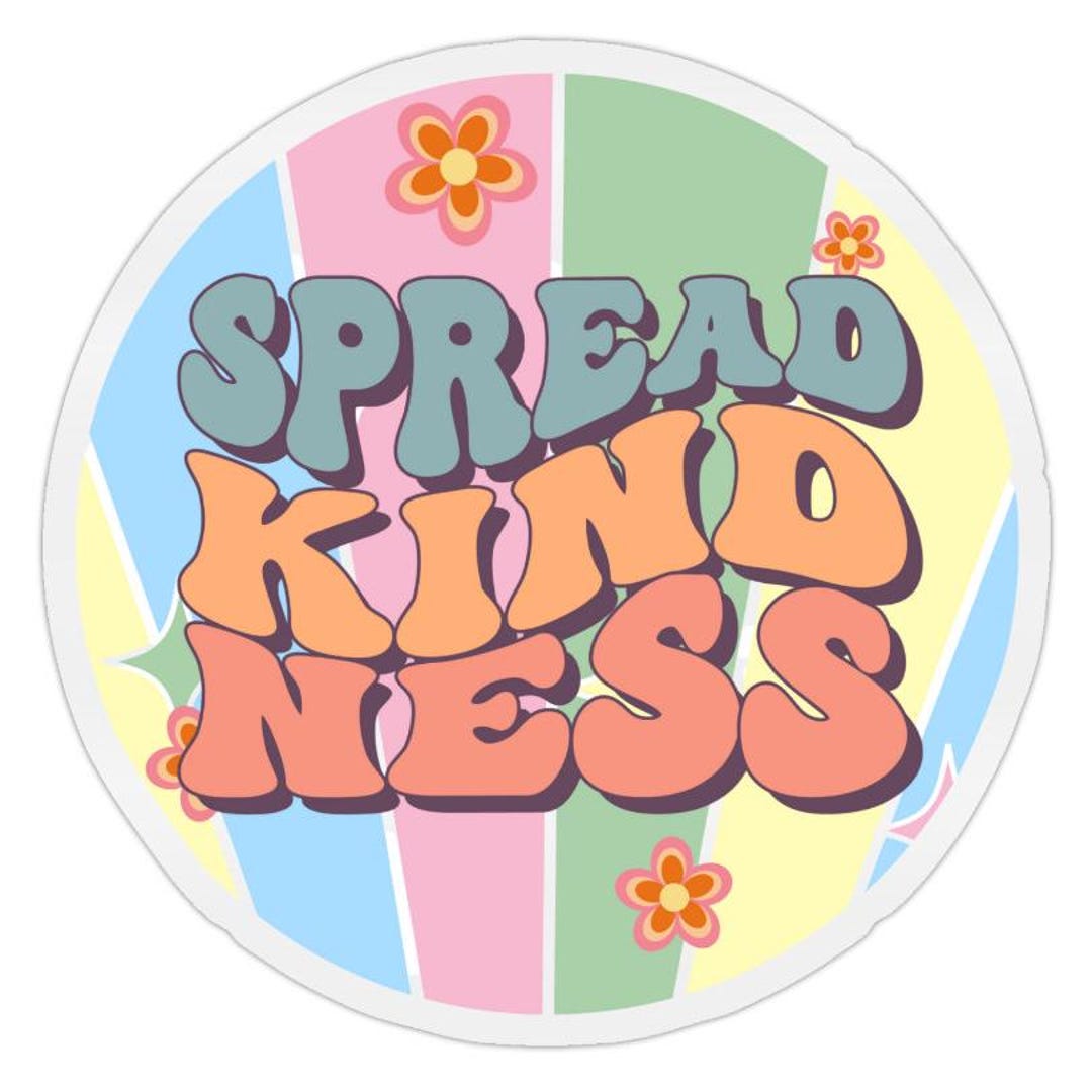 Spread Kindness Sticker - Boho Decal Hippie Peace Happiness Positivity ...