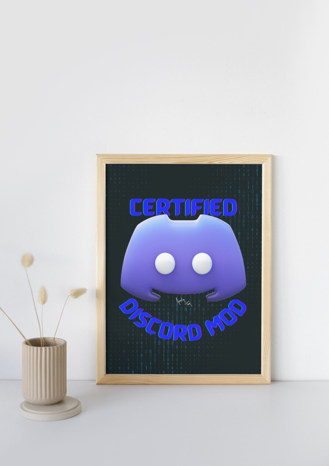 Certified Discord Mod A4 Print - Meme Funny Online Gamer Decoration ...