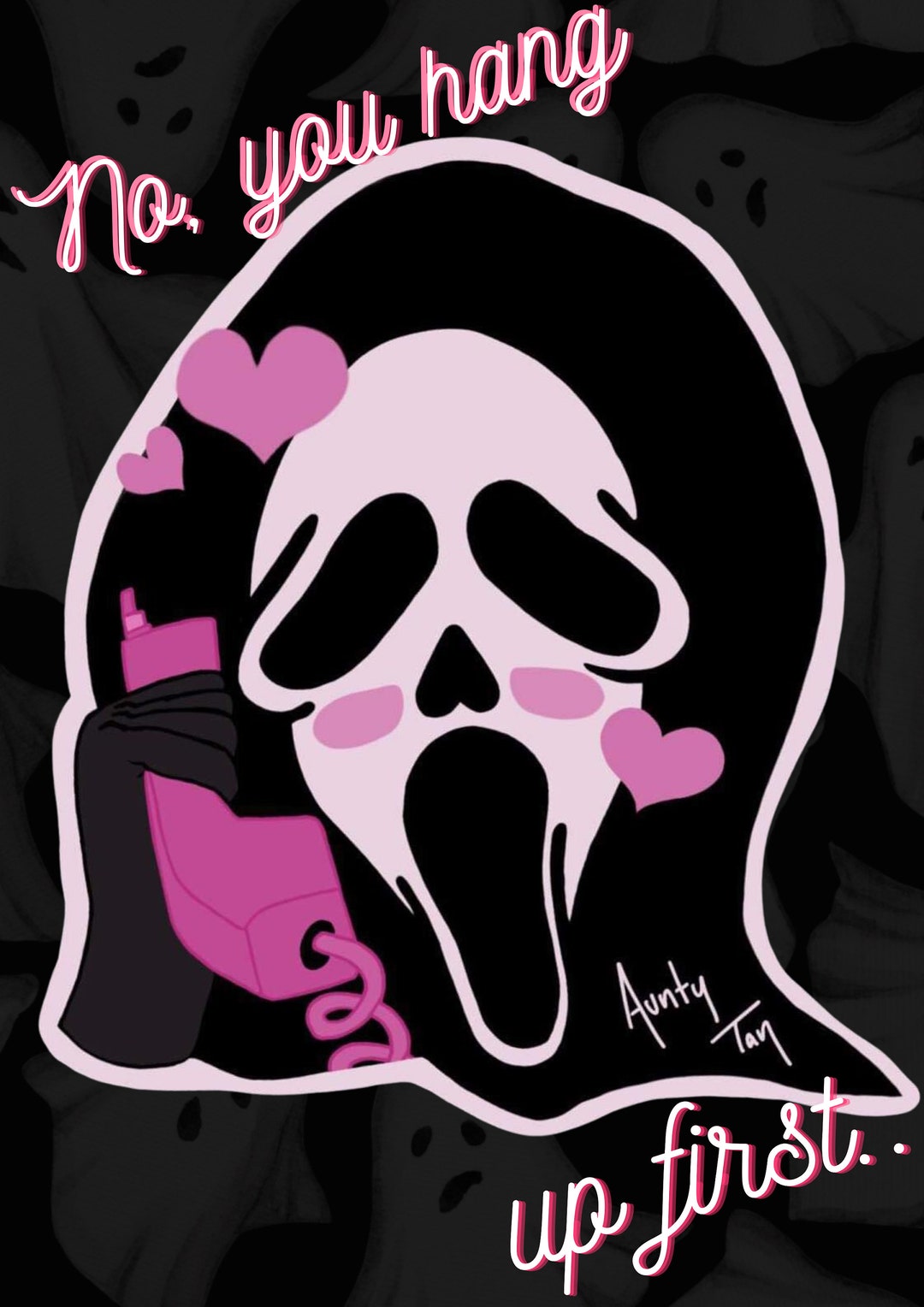 Ghostface A4 Print Halloween Spooky October Scream Ghost Face Wall Art ...