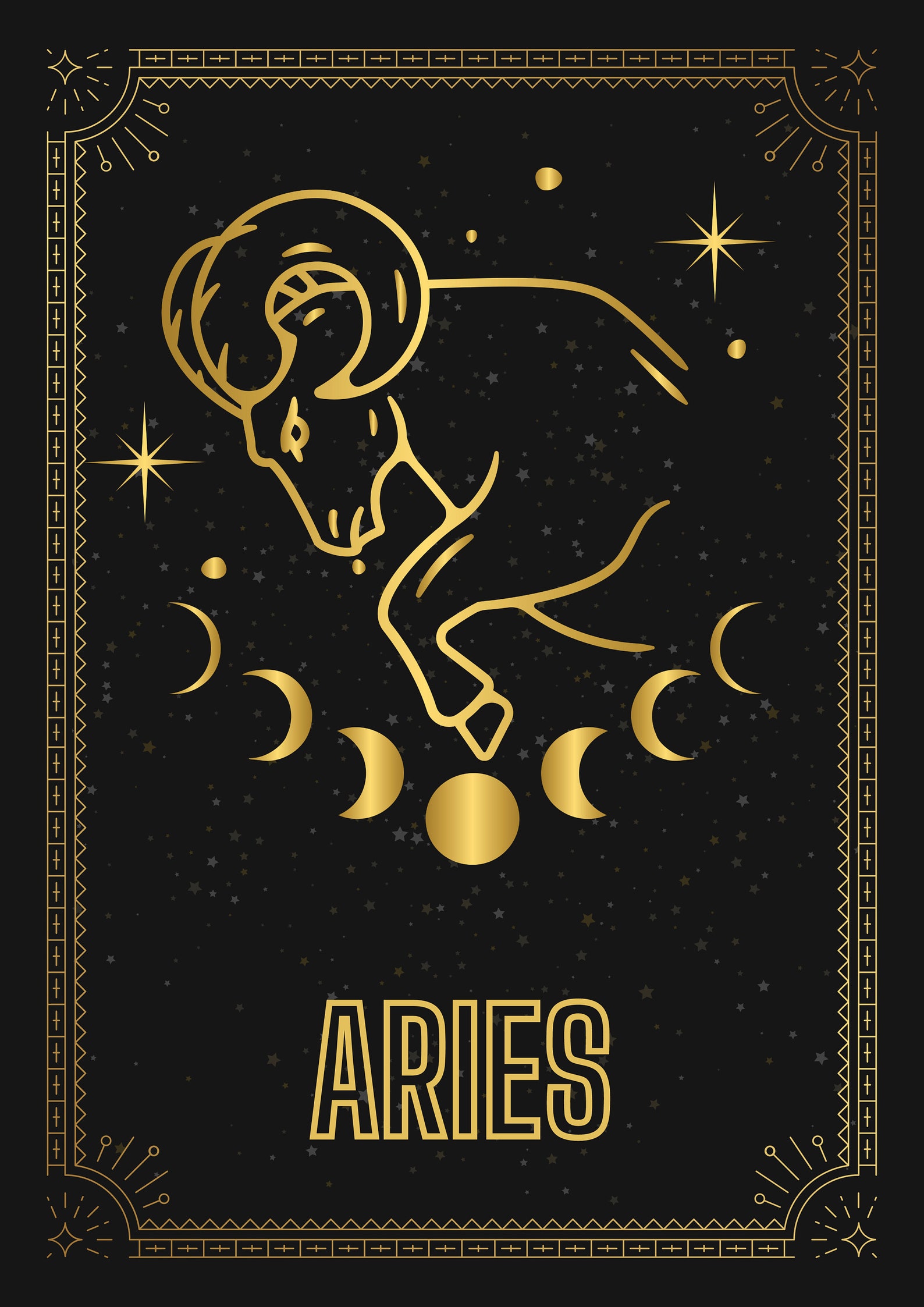 Zodiac A4 Art Print Poster Astrology Horoscope Aries Taurus Gemini ...
