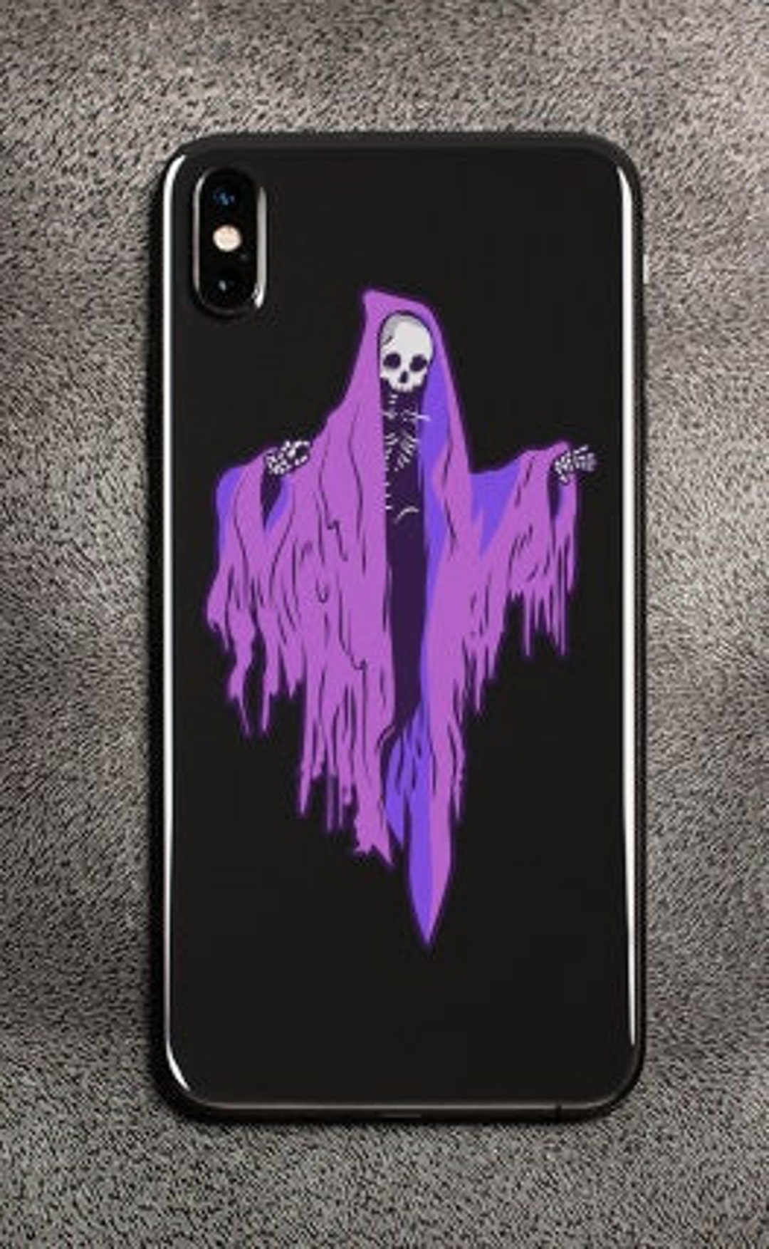 Spooky Skeleton Ghost Sticker Halloween Colorful Spooky Gradient Art ...