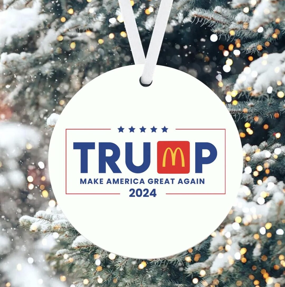 Trump Magadonalds Ornament, Republican Gift, Conservative Gift - Etsy