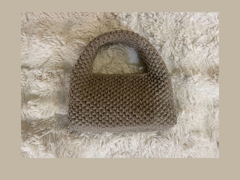 Mini Crochet Bag PATTERN – Mini Hobo Style Handbag, Modern Aesthetic ...