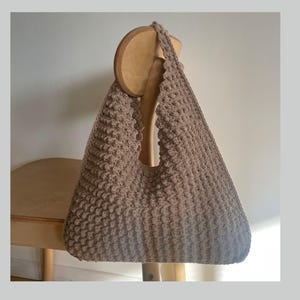 Crochet Bag PATTERN – Bubble Stitches Ribbed Edge Finished, Bindle Tote ...