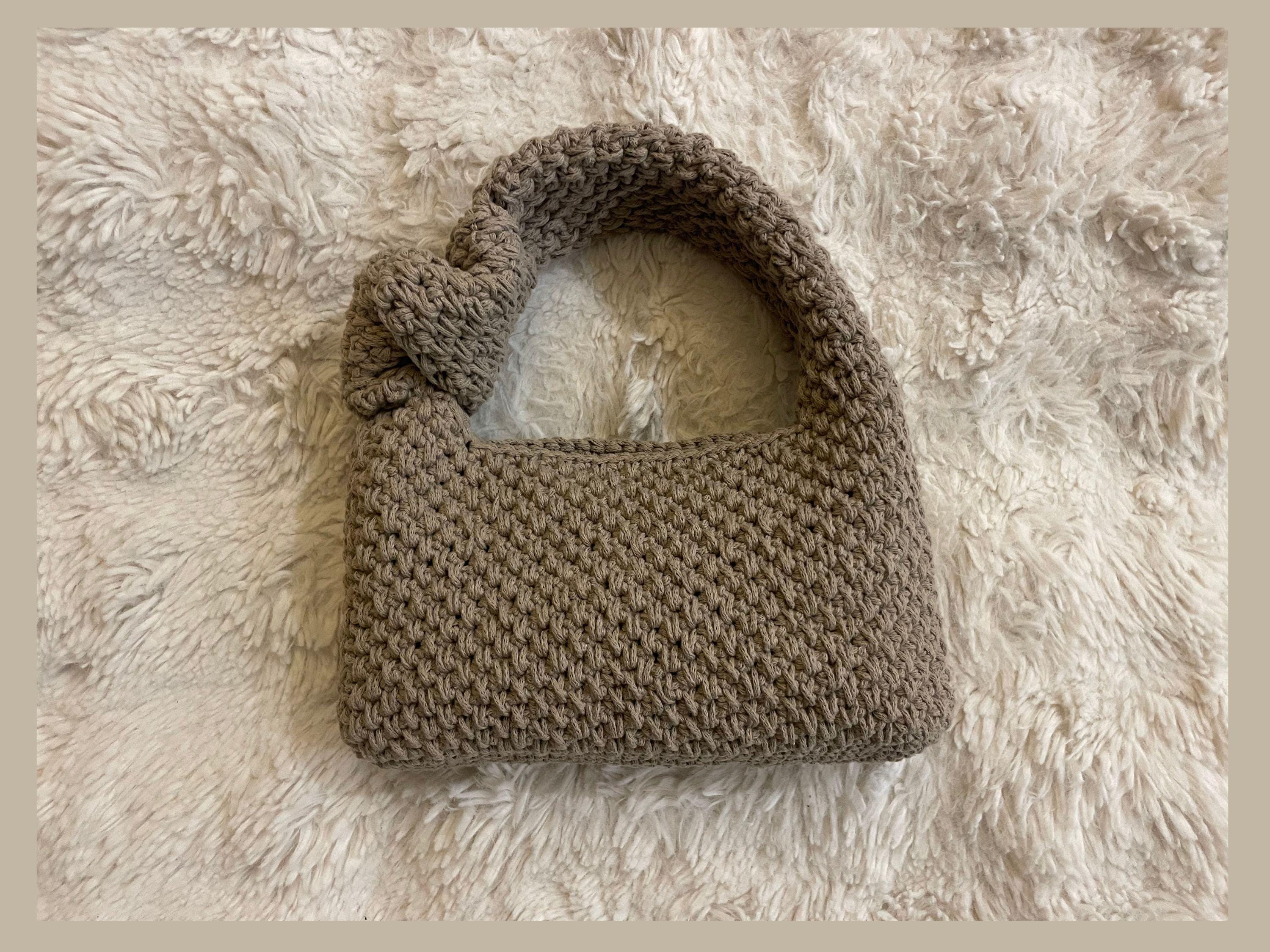 Mini Crochet Bag PATTERN – Mini Hobo Style Side Knot Detail Handbag ...