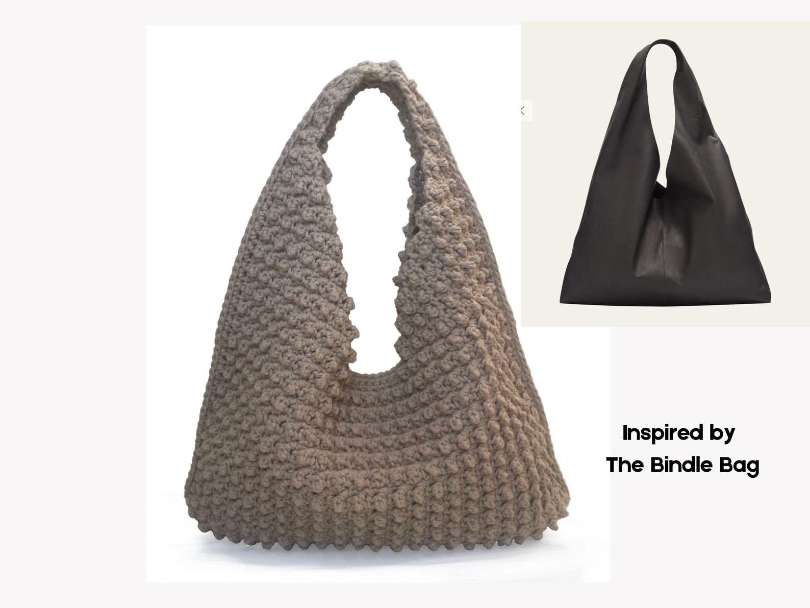 Crochet Bag PATTERN – Bubble Stitches Ribbed Edge Finished, Bindle Tote ...