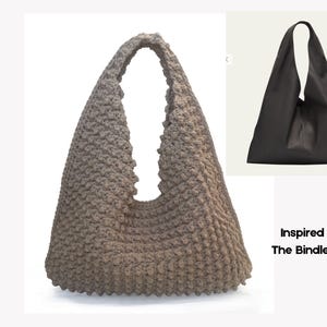 Crochet Bag PATTERN – Bubble Stitches Ribbed Edge Finished, Bindle Tote ...