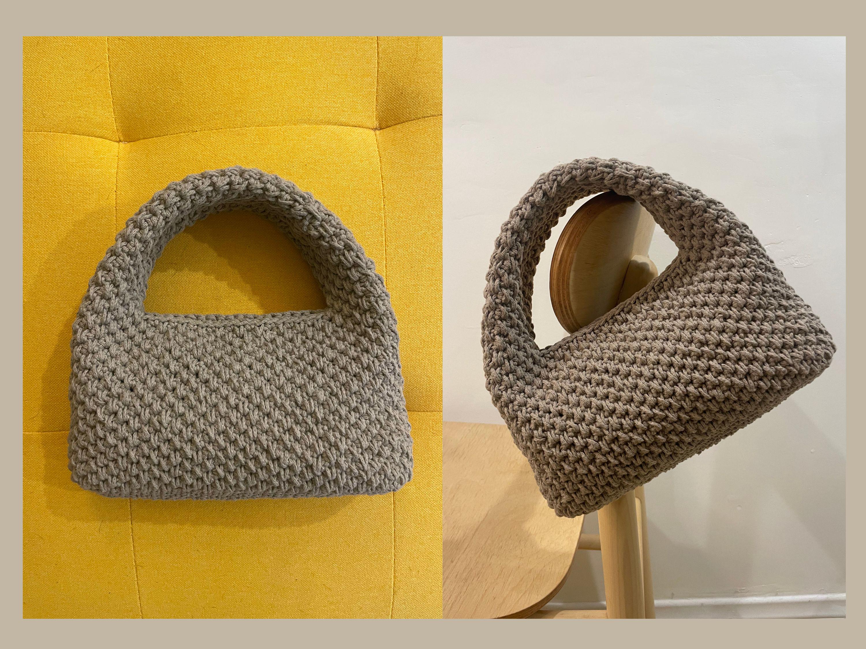 Mini Crochet Bag PATTERN Mini Hobo Style Handbag, Modern Aesthetic and ...