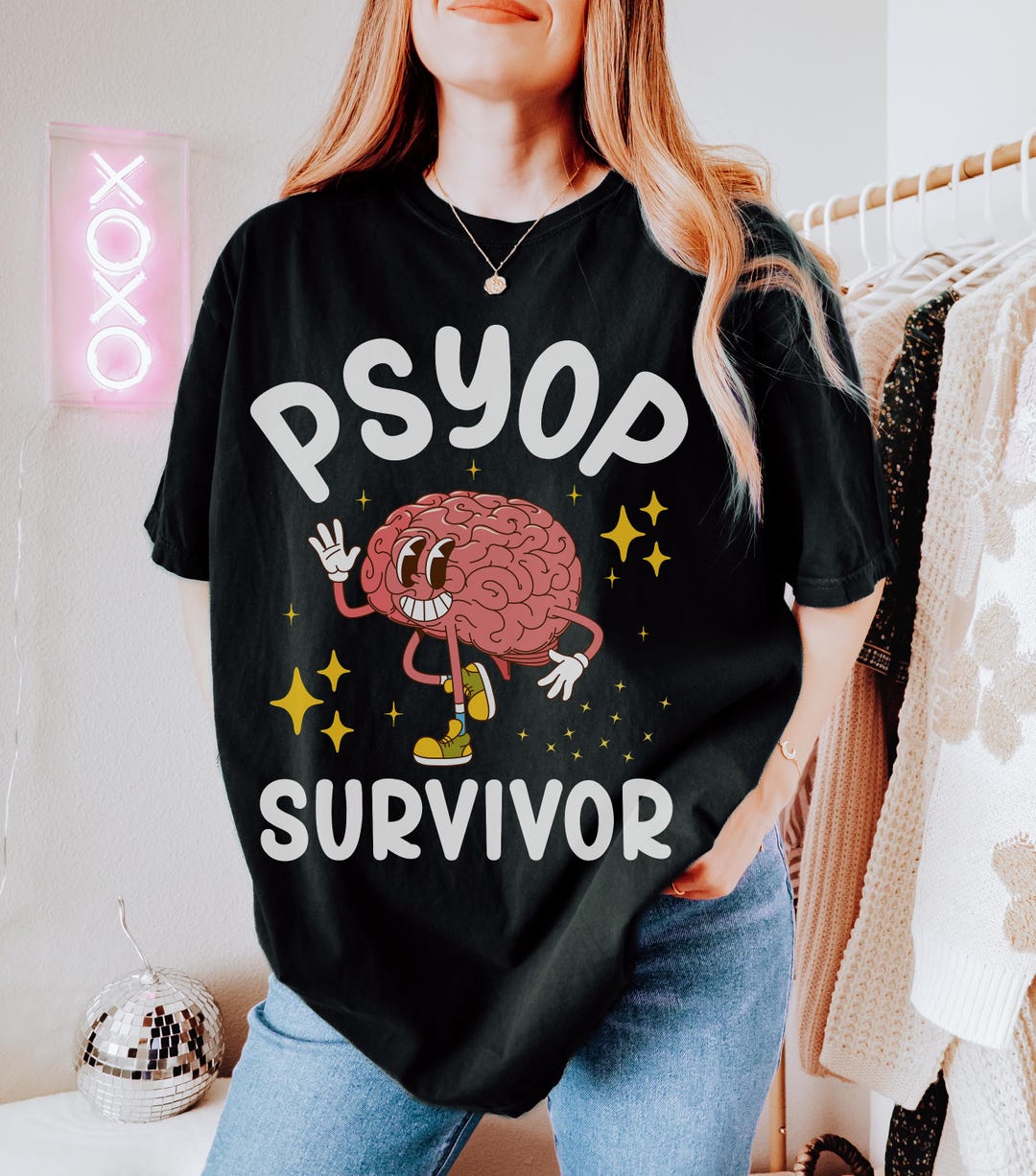 Psyop Survivor Comfort Colors Shirt, Funny Mental Health Tee, Retro ...