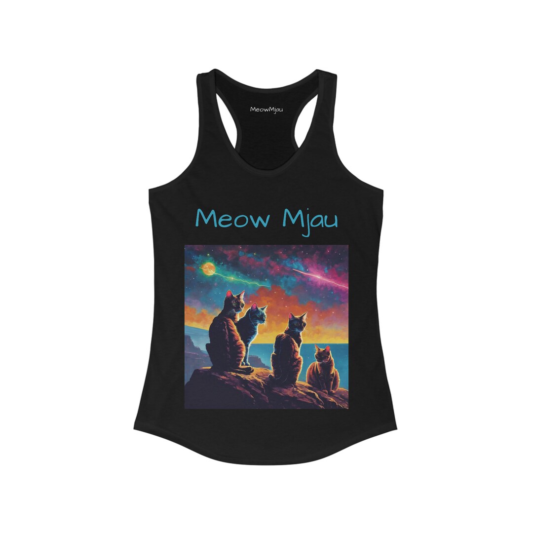 Cosmic Cliff Cats, Stars Night Sky, Dreamscape, Meow Mjau, Women's ...