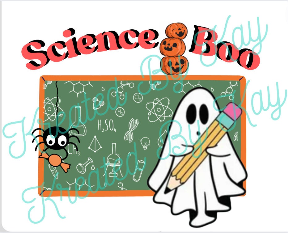 Teacher Boo Transparent Background PNG, Cute Pencil Ghost, Elementary ...