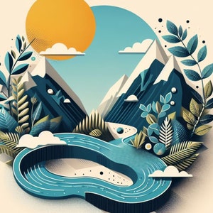 Nature's Canvas Bundle 3d Vibrant Colour 5 Creative Nature Wall Art - Etsy