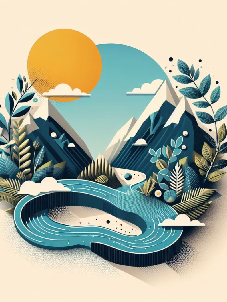 Nature's Canvas Bundle 3d Vibrant Colour 5 Creative Nature Wall Art - Etsy