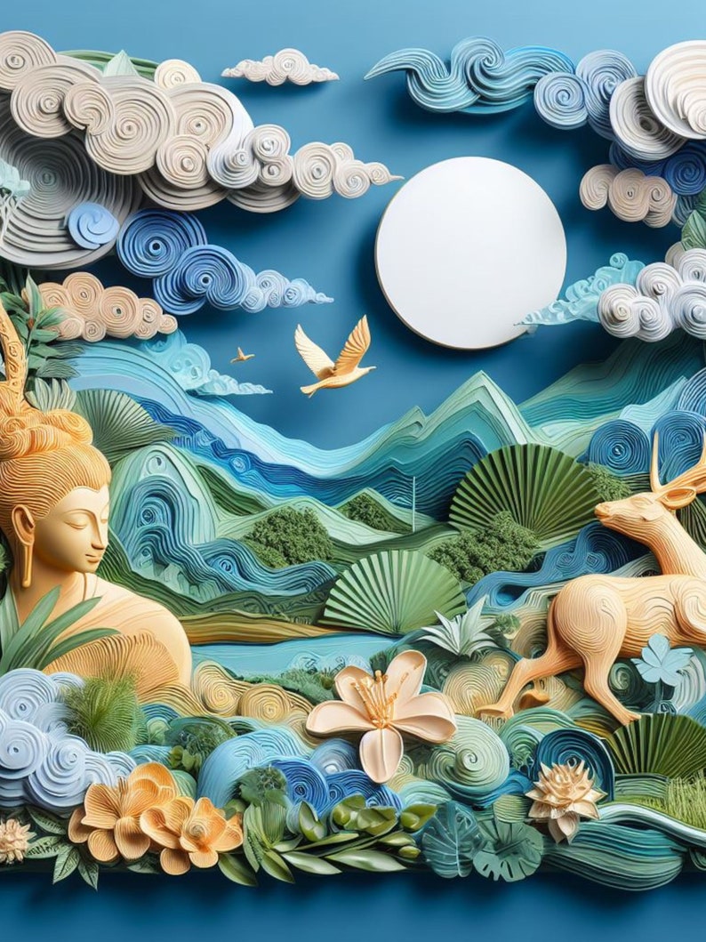 Nature's Canvas Bundle 3d Vibrant Colour 5 Creative Nature Wall Art - Etsy