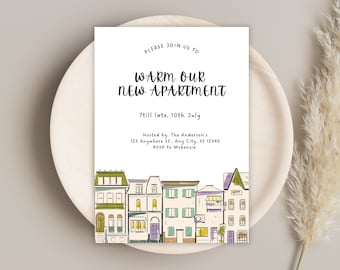 Editable Housewarming Party Invitation Template, Couple New Home ...