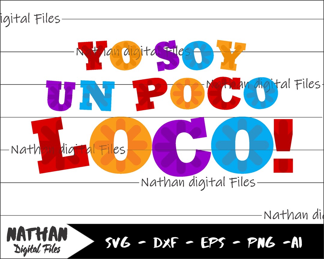 Yo Soy Un Poco Loco Svg, Coco Svg, Coco Quotes Svg, Svg Files for ...