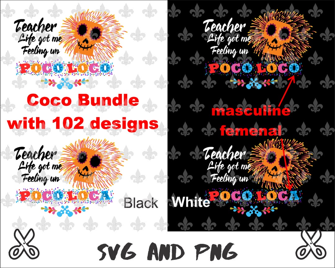 Coco SVG PNG Bundle With 102 Designs for Tshirts Mom Life - Etsy