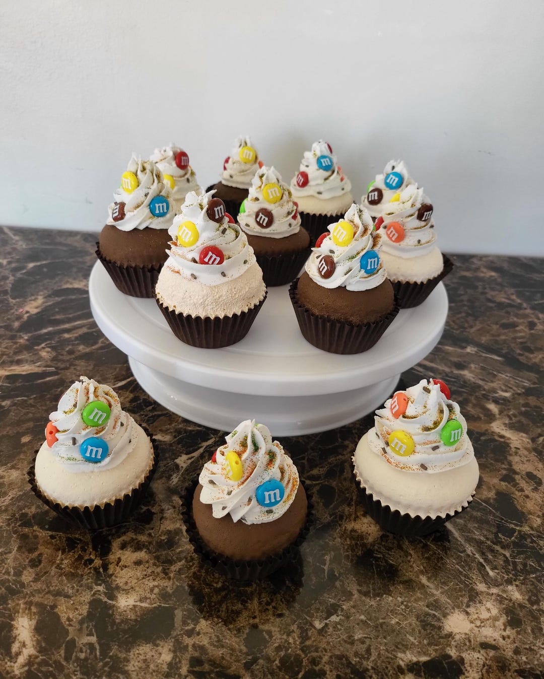 Faux M&M Cupcakes for Tiered Tray, Decor, or Photo Prop- ONE Cupcake - Etsy
