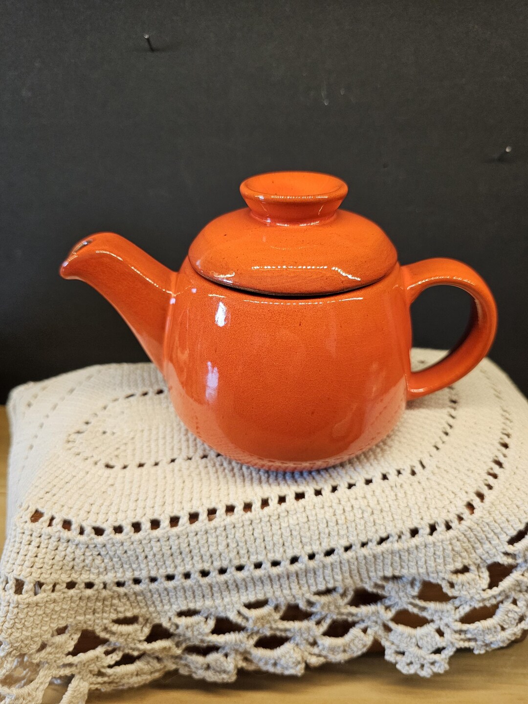 Vintage Frankoma 6J Flame Red Teapot, Small 2 Cup - Etsy