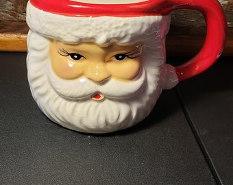 Wonderful Vintage Ceramic White Santa Mug ONE MUG Vintage Santa Mug ...