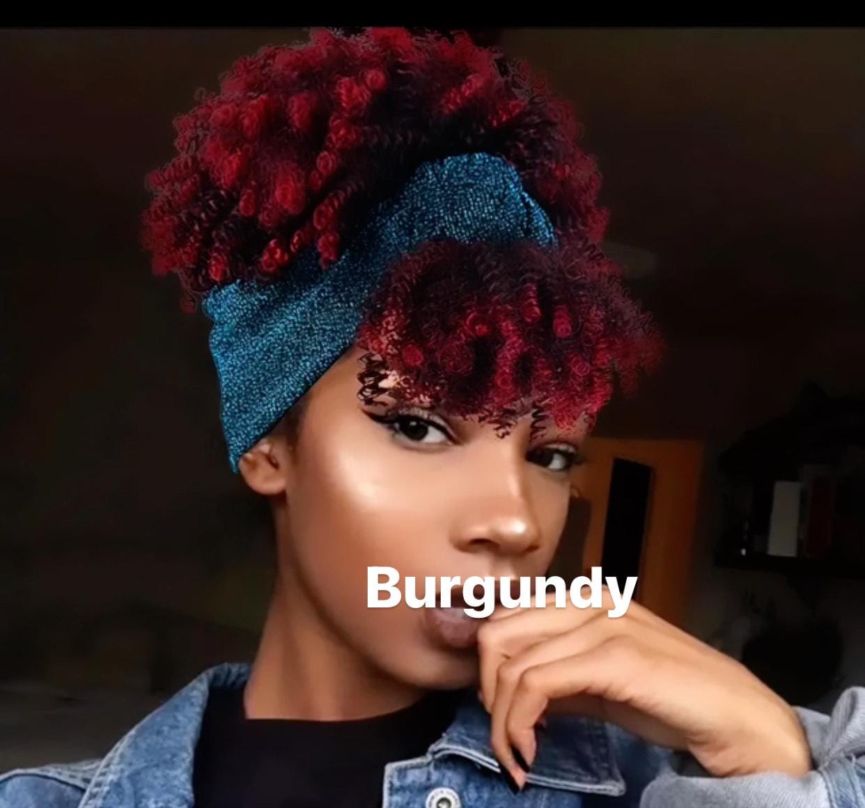 Headband Wig Head Wrap Wig Afro Wigs - Etsy