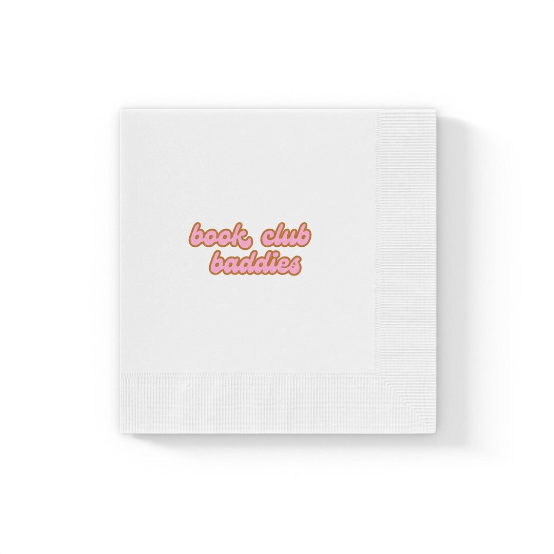 Book Club Baddies Napkins, Book Club Napkins, Book Club Cocktail ...